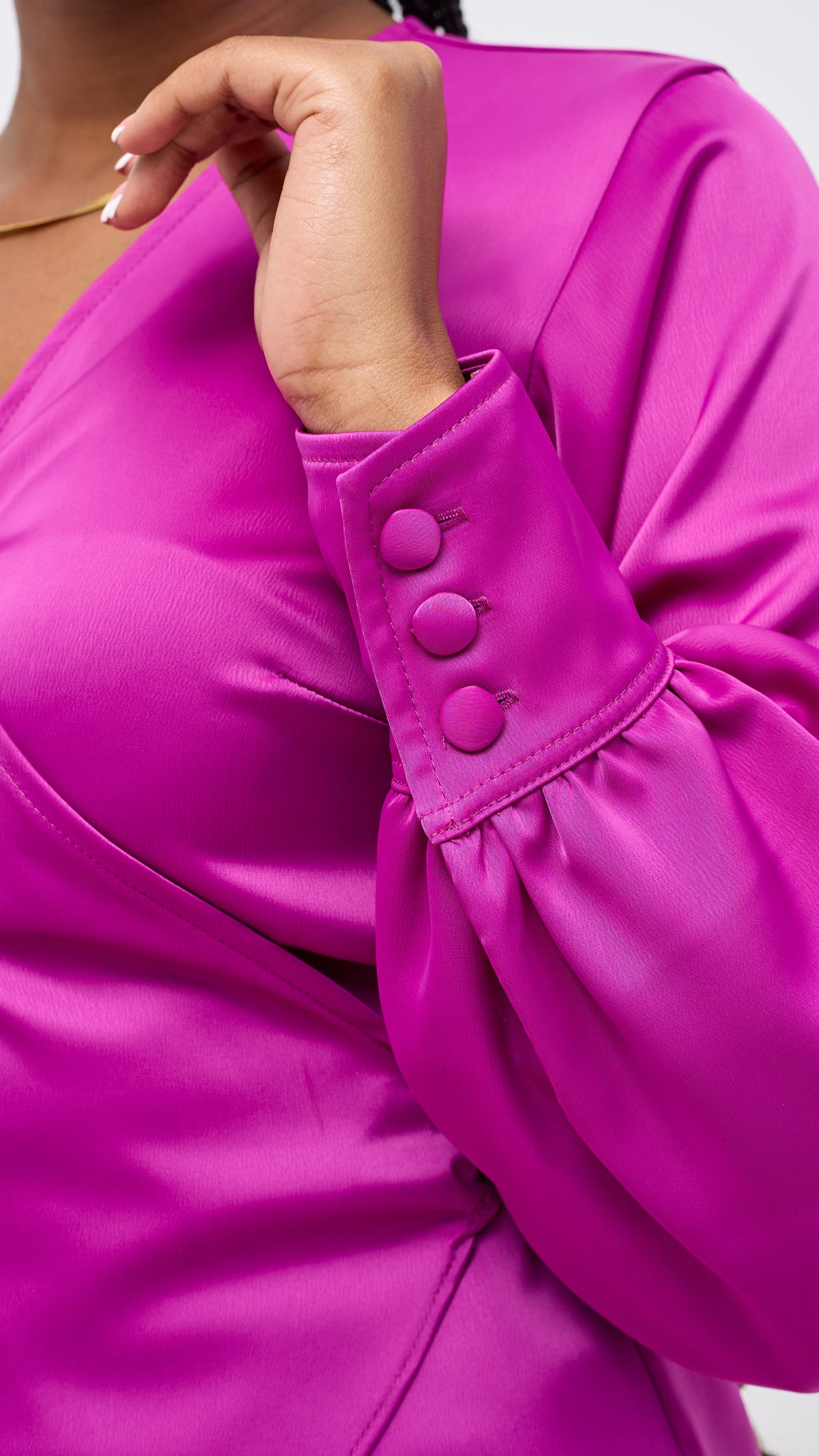 Vivo Merika Satin Wrap Top - Magenta | Vivo Fashion Group Kenya