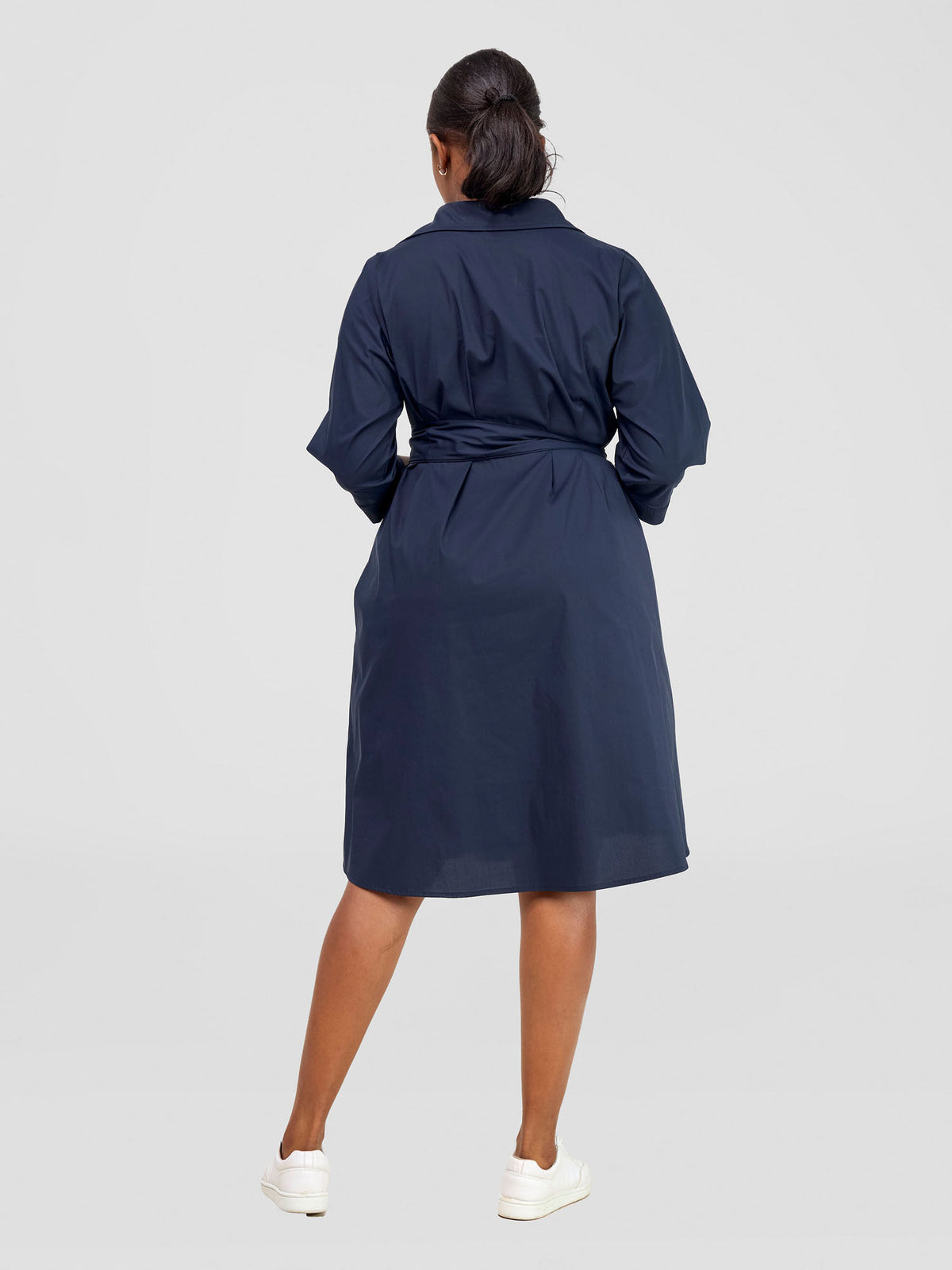 Safari Lira Front Panelled Shirt Dress - Navy / Blue | Vivo Fashion ...
