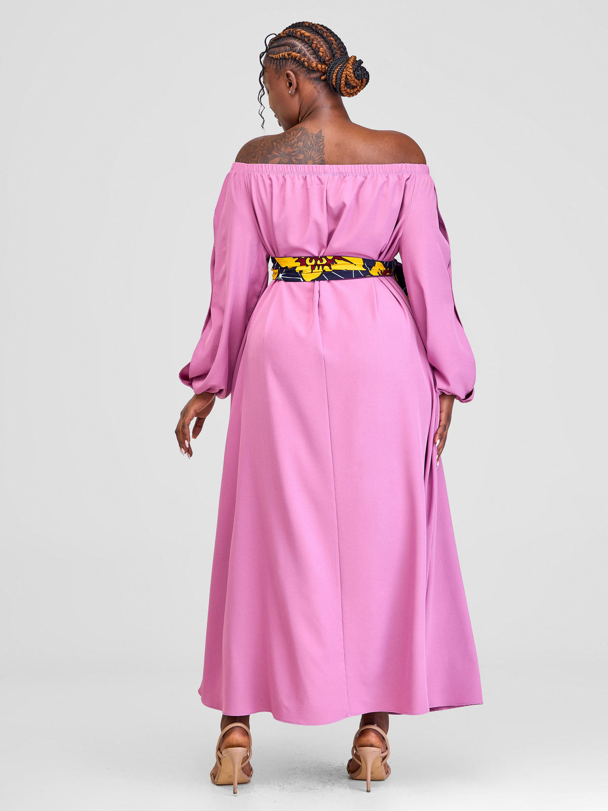 Vivo Yumi Off Shoulder Maxi Dress - Peach | Vivo Fashion Group Kenya