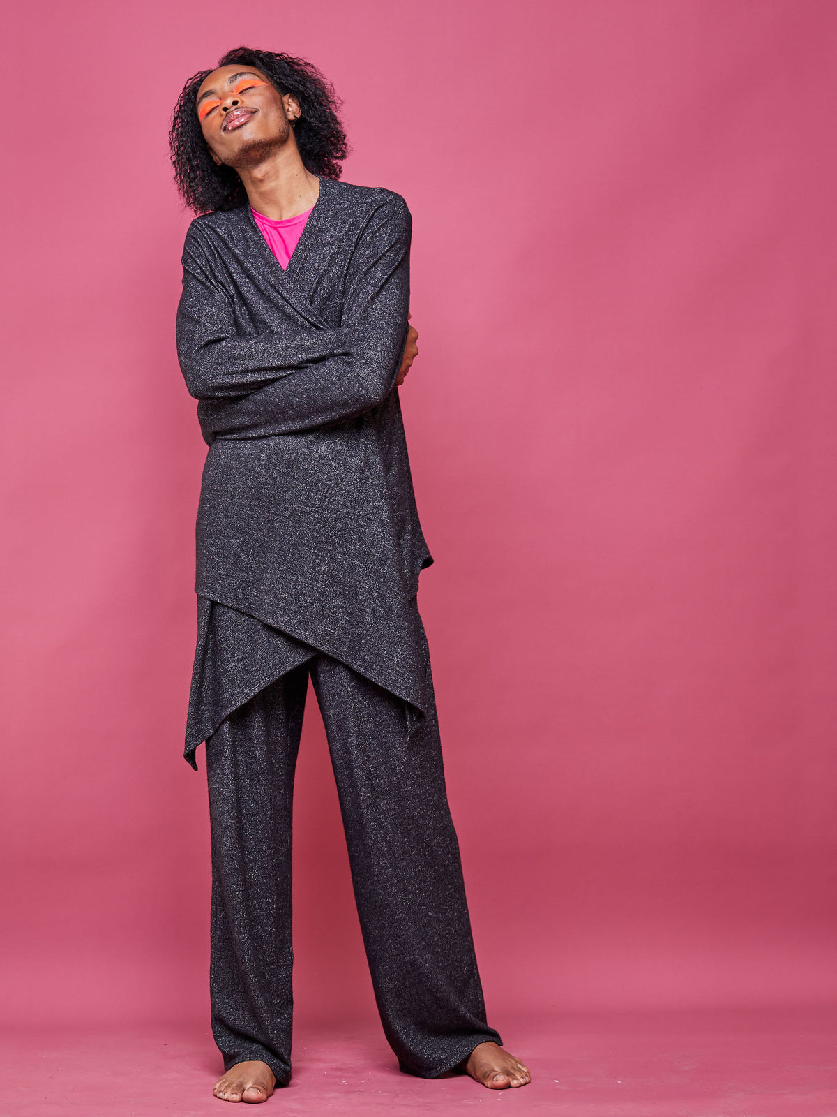 Zoya Brave Waterfall Sweater - Black | Vivo Fashion Group Kenya